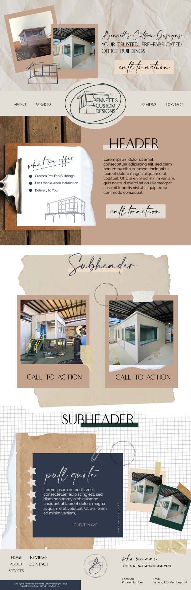 Website Highlight: Bennett's Custom Designs | Hoffman Creative Co.