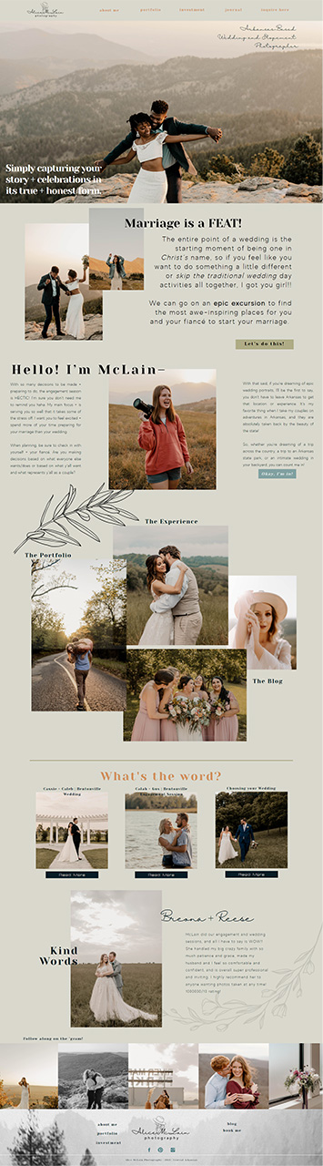 Website Highlight: Alice McLain Photography | Hoffman Creative Co.